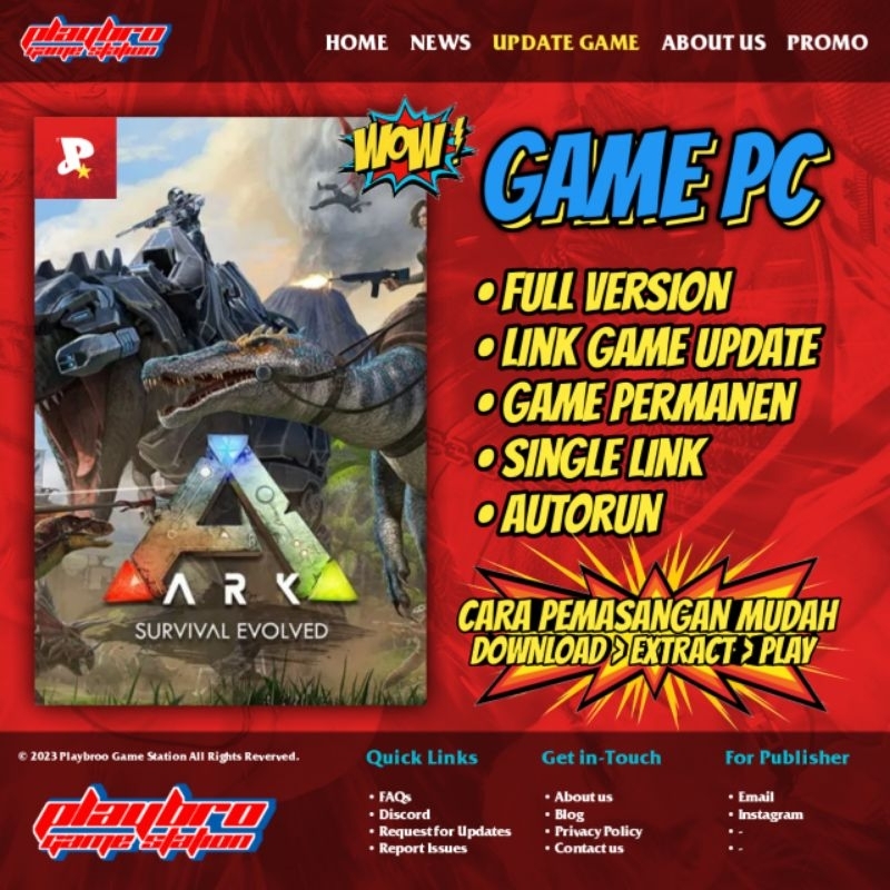 Jual ARK Survival Evolved - Game PC/Laptop (Download to Play Bro!) | Shopee Indonesia