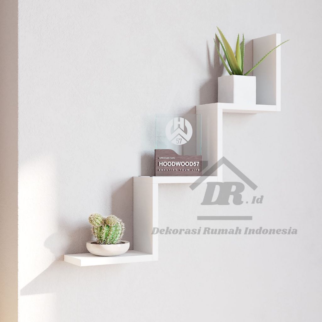 Jual Rak Tempel Dinding Model Tangga Minimalis Multifungsi Hemat Ruang ...