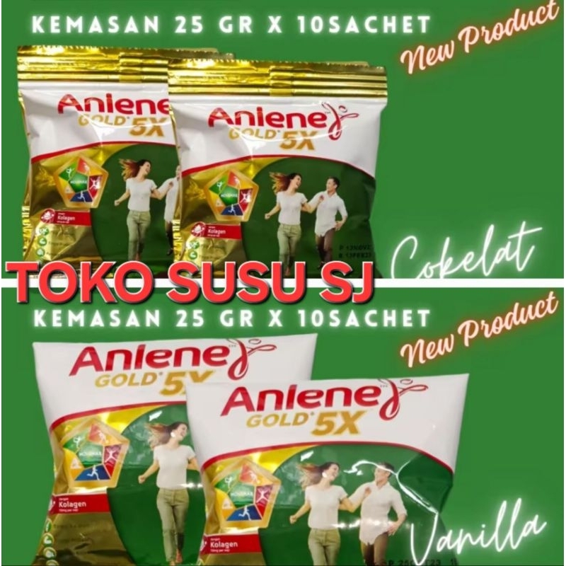 Jual ANLENE GOLD RENCENG 25GR X 10 SACHET vanila coklat /VANILLA ...