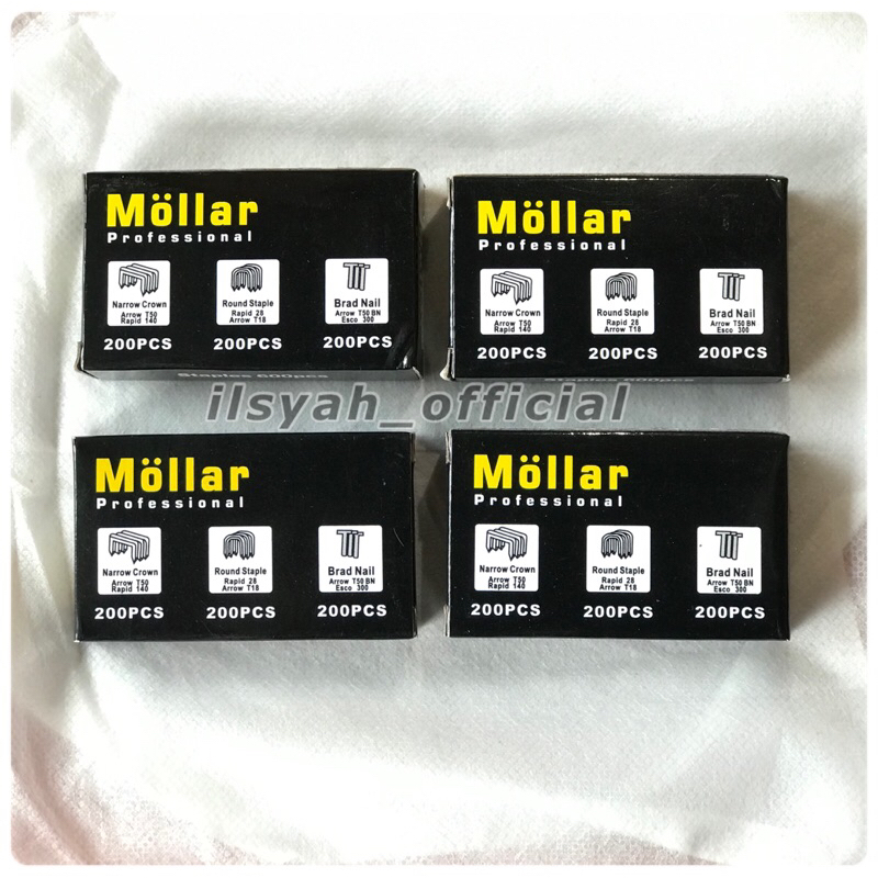Jual ISI STAPLES TEMBAK Mollar 3 IN 1 - Refill Stapler Staple Gun Paku ...