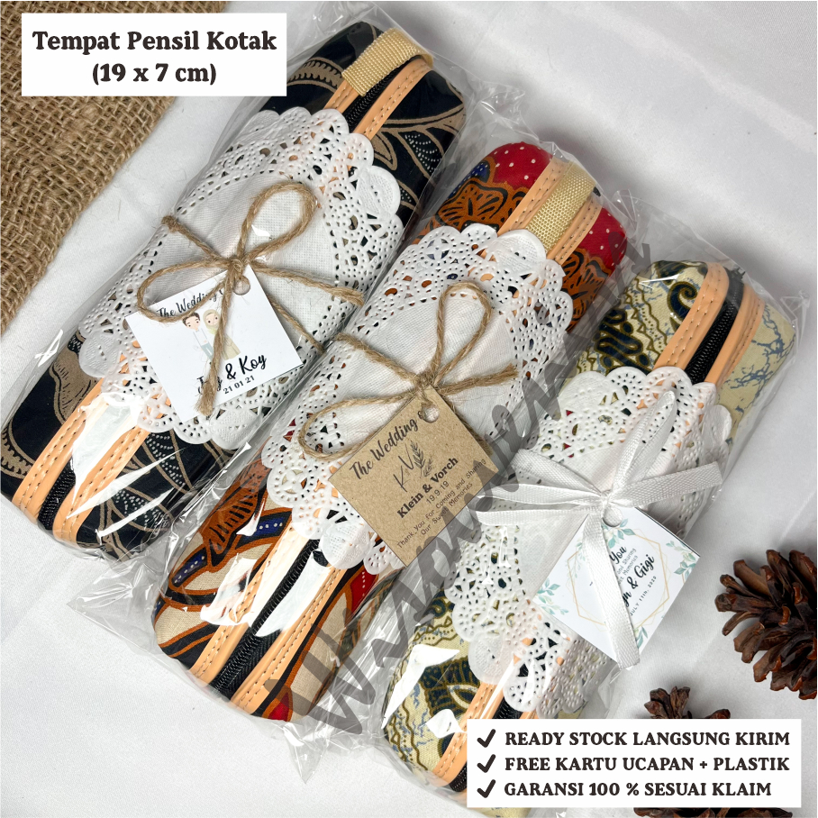 Jual Souvenir Pernikahan Tempat Pensil Batik Khas Jogja 19 x 7 cm Souvenir Tempat Pensil Batik ...
