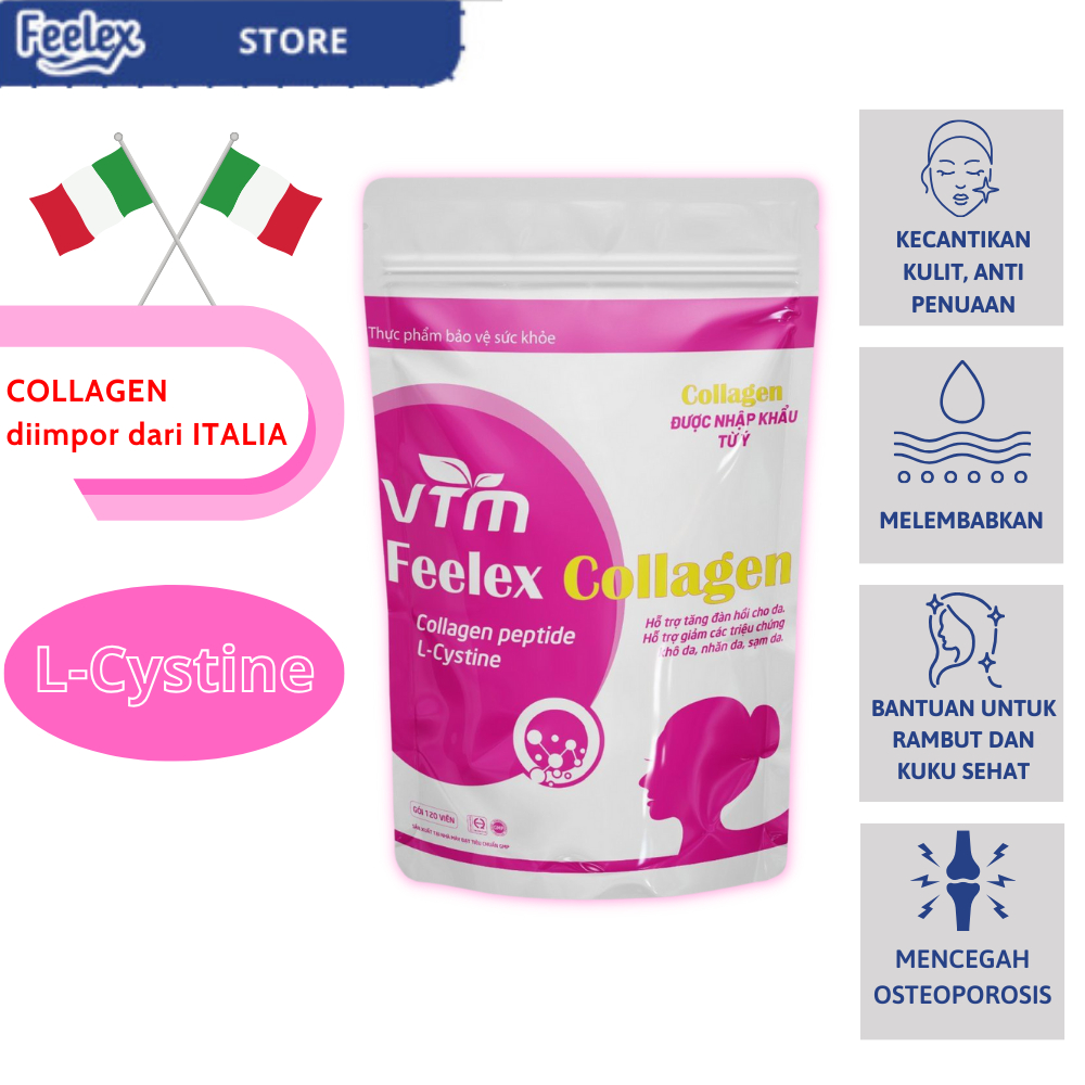 Jual Feelex Collagen tablet untuk kecantikan kulit, anti penuaan 120 ...