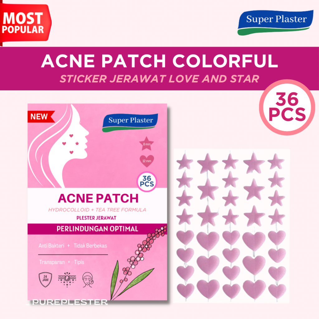 Jual Acne Pimple Patch / Plester Jerawat Warna Pink Karakter Star dan ...