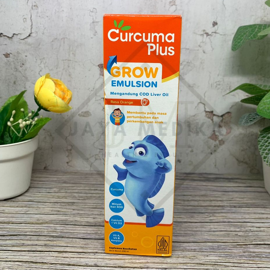 Jual Curcuma Plus Grow Emulsion 200 ml - Rasa Jeruk | Shopee Indonesia