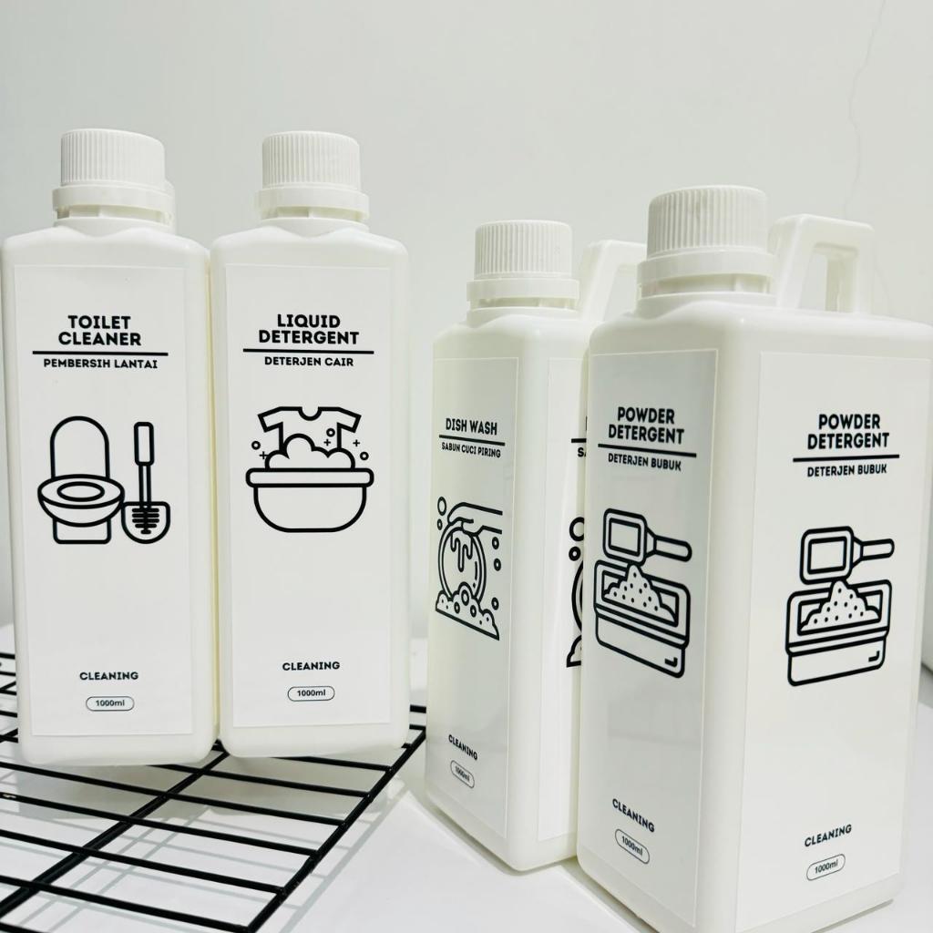 Jual 【GOGOMART】Botol Deterjen Cair Estetik 1liter / Botol Refill ...
