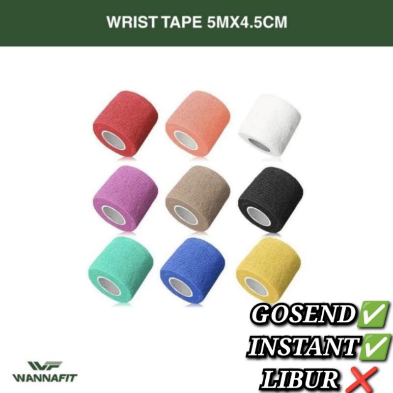Jual Wrist Tape taping finger tape 5cmx4,5M cohesive bandage perban ...