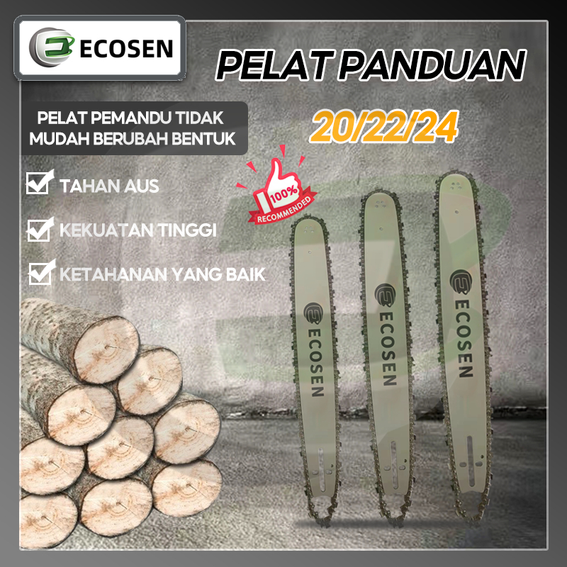 Jual ECOSEN Guide Bar Chainsaw Blade Chainsaw Chain 325 Rantai Chainsaw 20 22 24 Inch Berlaku ...