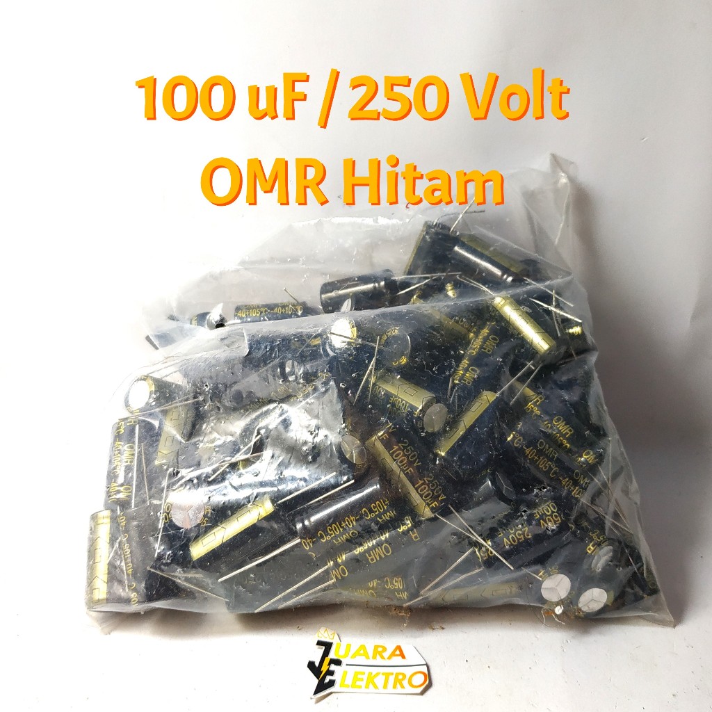 Jual KAPASITOR ELCO 100uF / 250V | Elko 100 uF/250 Volt (RUBYCON ORI / OMR) | Shopee Indonesia