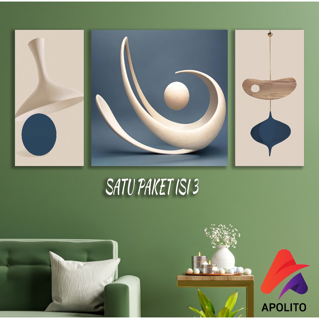 Jual Hiasan Dinding Aesthetic Art Full Set Isi 3 Dekorasi Kamar Wall
