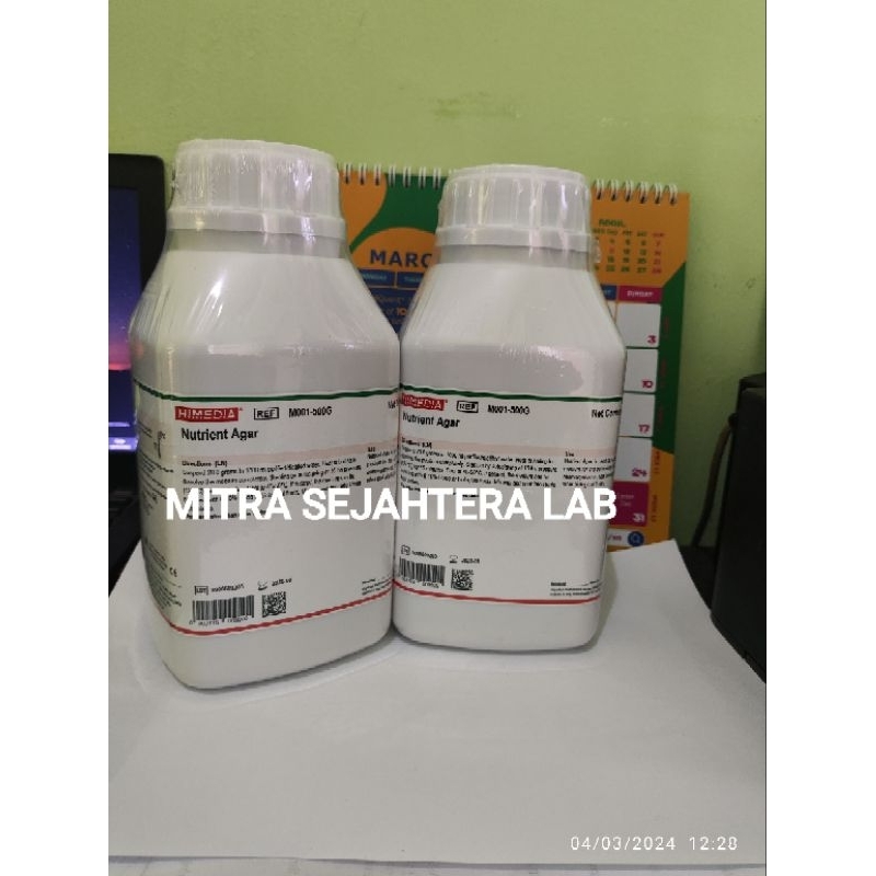 Jual MEDIA NUTRIENT AGAR 500 GRAM HIMEDIA M001 NUTRIEN AGAR M001-500G ...