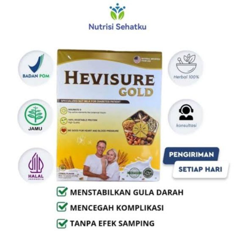 Jual Hevisure Gold Asli Original Susu Untuk Diabetes Kencing Manis Gula ...