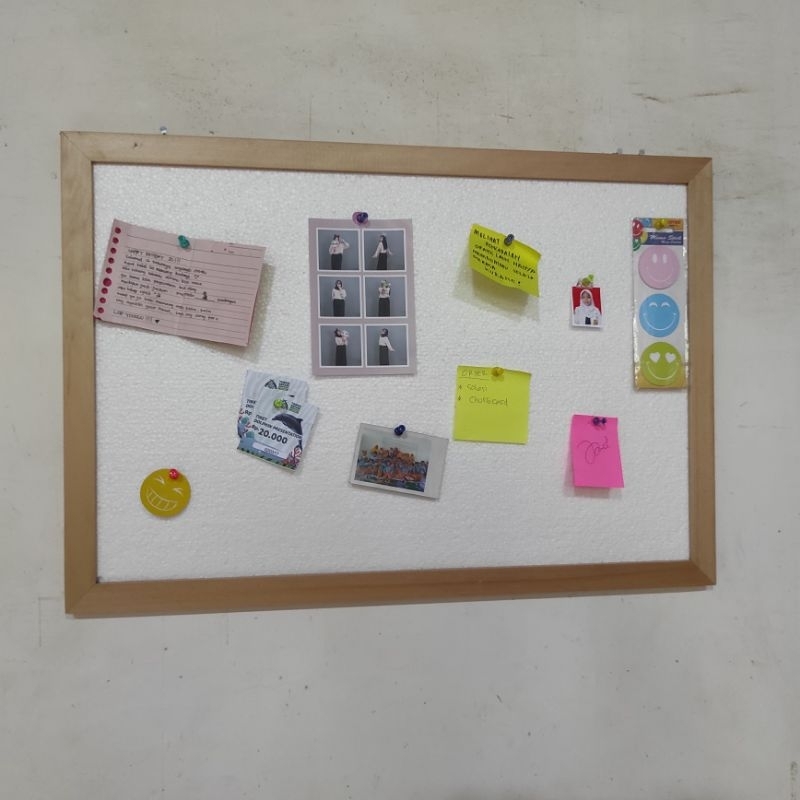 Jual Papan Buletin Gabus Putih Untuk Tempel Catatan Note/foto/pin ...