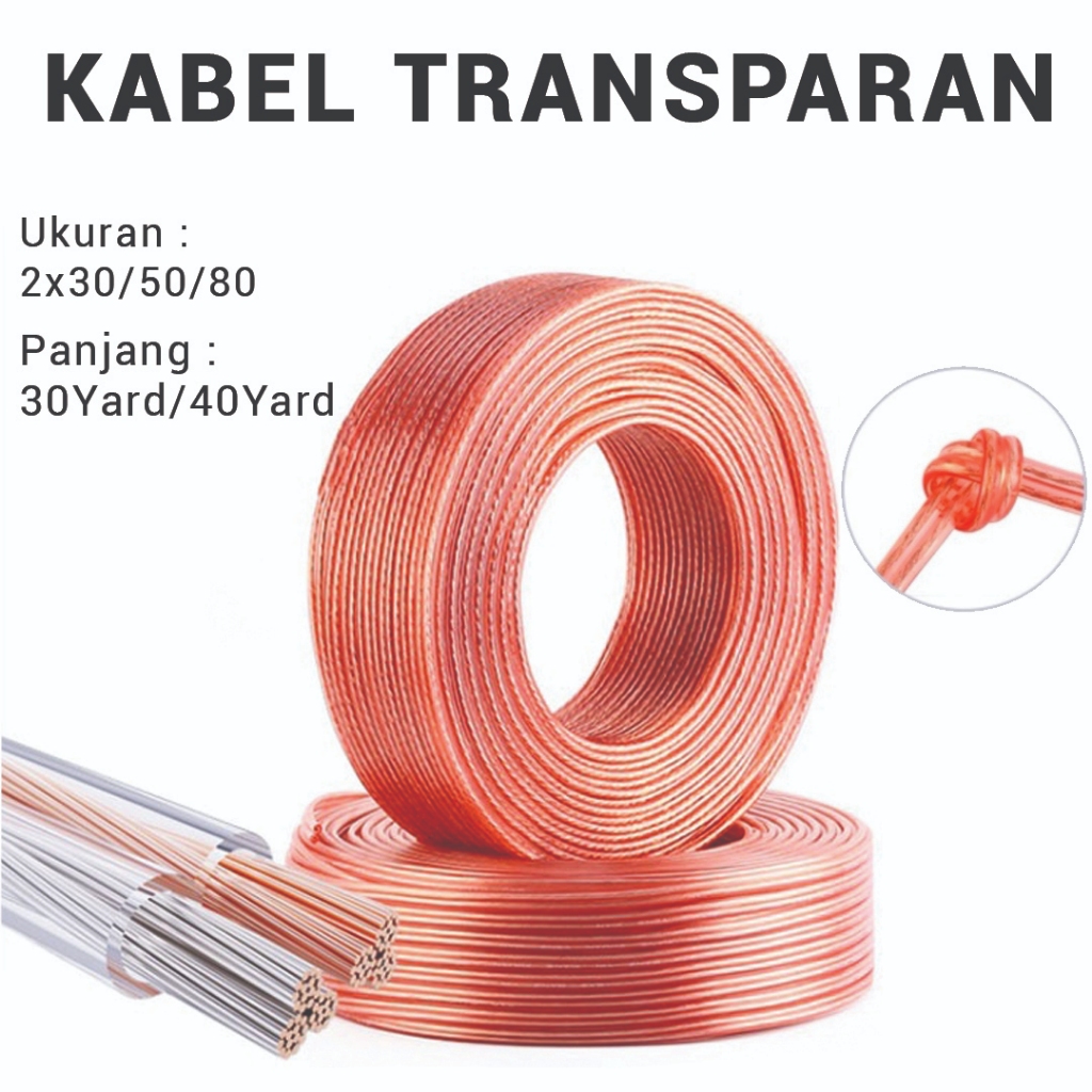 Jual Kabel Monster 2X30/ 2X50/ 2X80/ 30Yard 17M Meter Kabel Audio ...