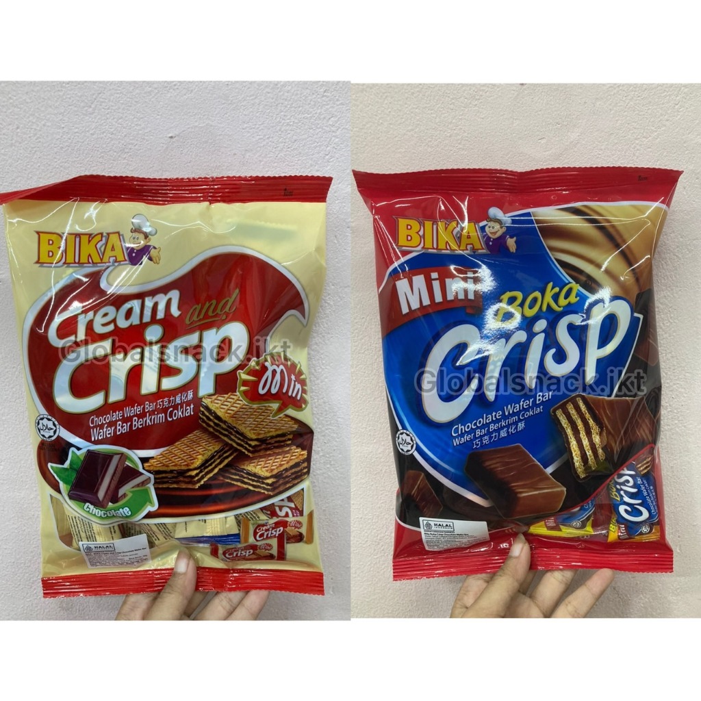 Jual BIKA MINI BOKA CHOCOLATE WAFER BAR / CREAM AND CRISP CHOCOLATE ...