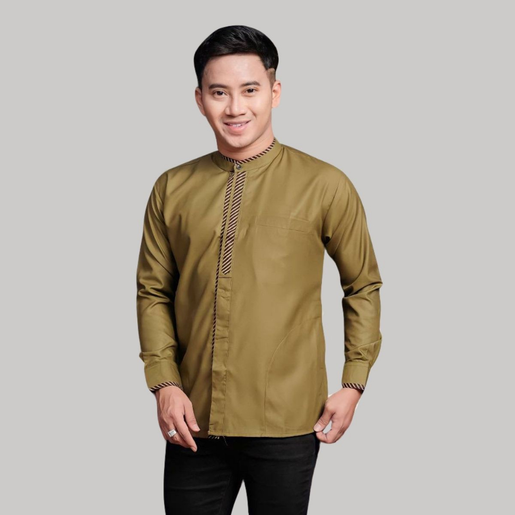 Jual Koko Motif Araseo | Baju Koko Motif Batik Lengan Panjang | Koko ...