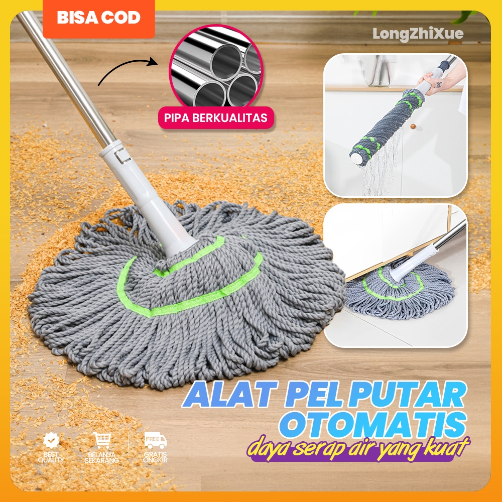 Jual Kain Pel Peras Putar Otomatis Alat Pembersih Lap Lantai Basah ...