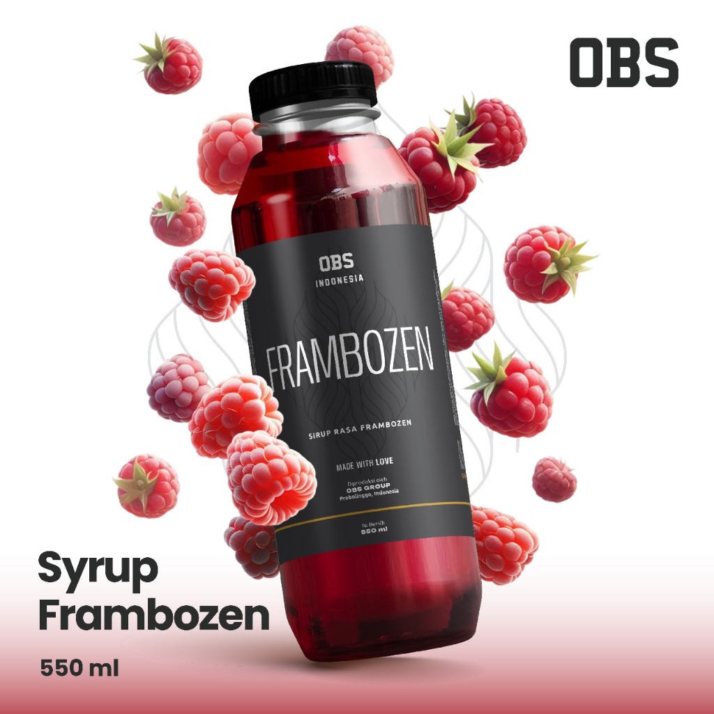 Jual Sirup Frambozen OBS 550ml - OBS Syrup untuk minuman rasa Frambozen ...