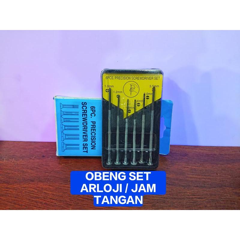 Jual Obeng Jam 6 Pcs Obeng Set Arloji / Obeng Jam Set Obeng Tool Set 6 ...