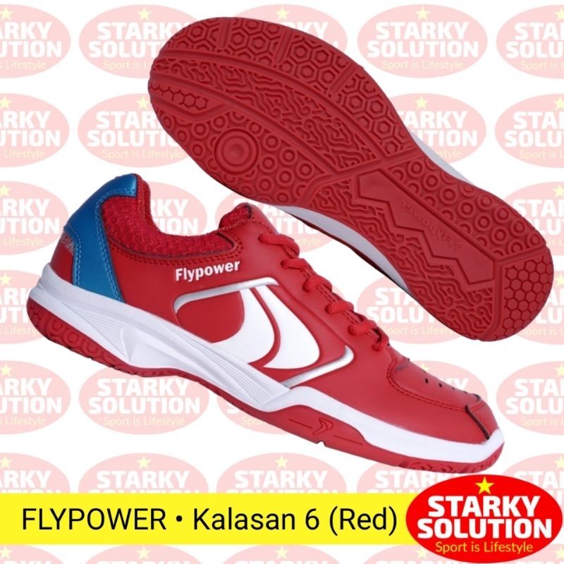 Jual Sepatu Badminton FLYPOWER KALASAN 6 Bulutangkis Original - Red ...