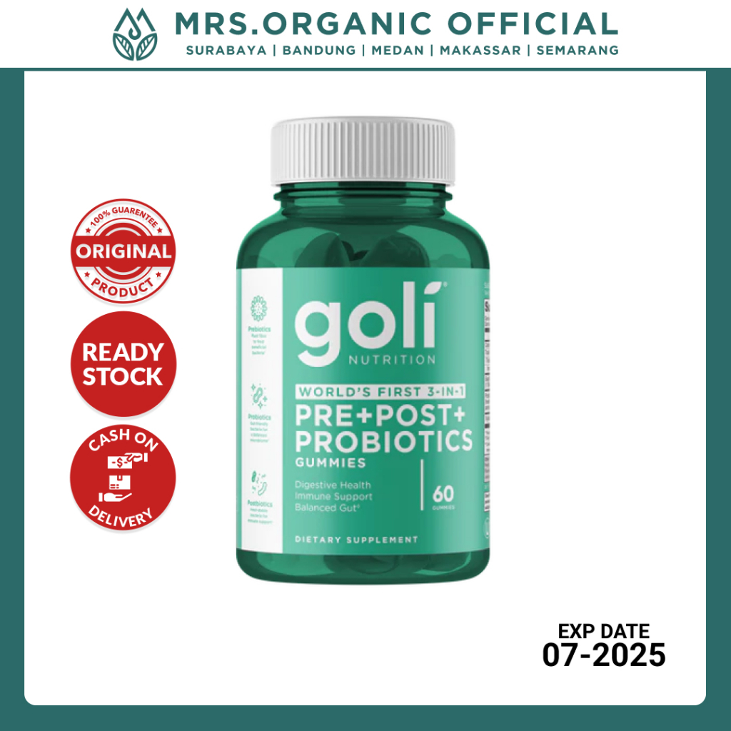 Jual Vitamin Probiotik Prebiotik Dewasa GOLI Nutrition Tribiotic Pre ...