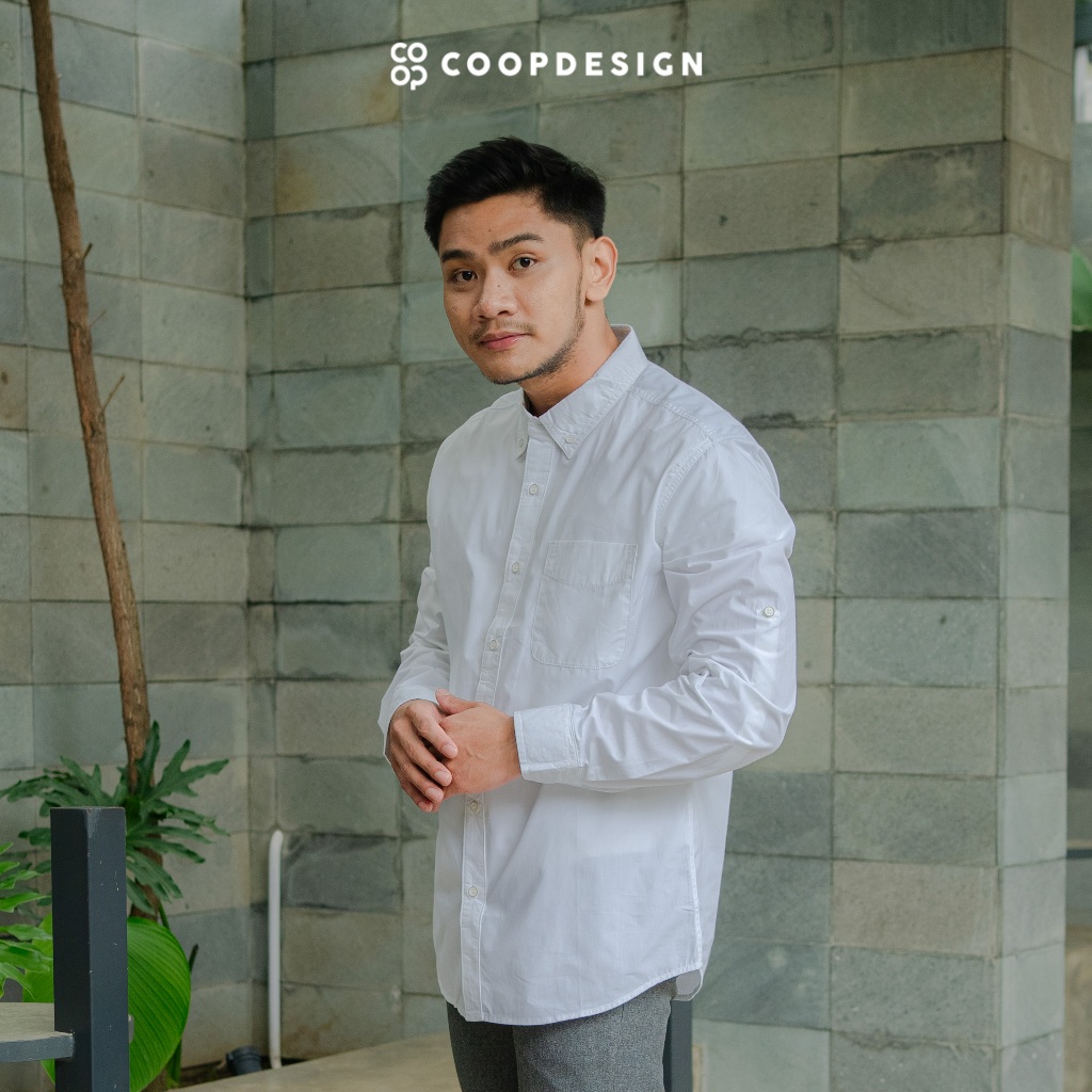 Jual Coop Design - Dhafa Kemeja Kasual Lengan Panjang Pria | Shopee Indonesia