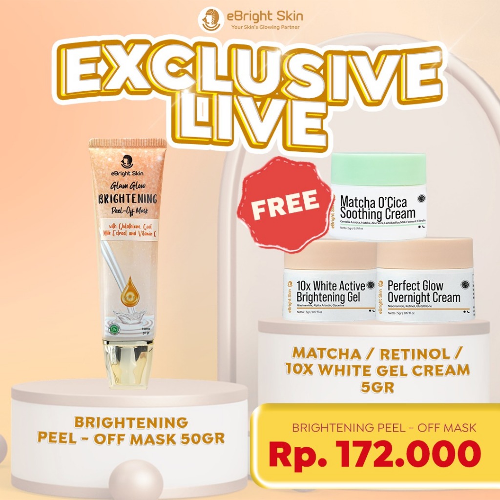 Jual eBright Skin Masker Pencerah Wajah - Glam Glow Brightening Peel ...
