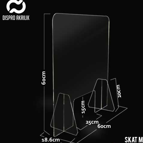 Jual Pembatas meja acrylic/ table divider/ penyekat meja akrilik PM 01 ...
