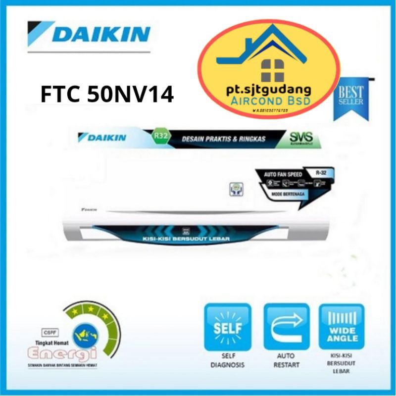 Jual AC Daikin FTC 50NV14 Ac Split 2pk Standart Thailand (Unit only ...