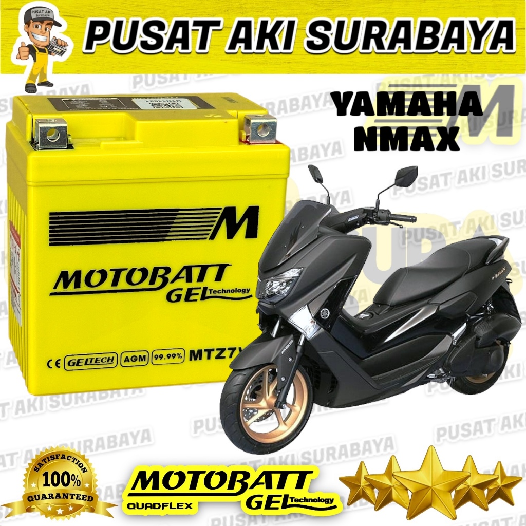 Jual ACCU NMAX 150 MOTOBATT GEL MTZ7V 12V 7AH AKI KERING MOTOR YAMAHA N ...