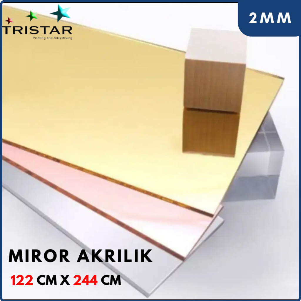 Jual Akrilik Lembaran Acrylic Sheet Mirror Cermin Kaca Gold Silver Rose ...