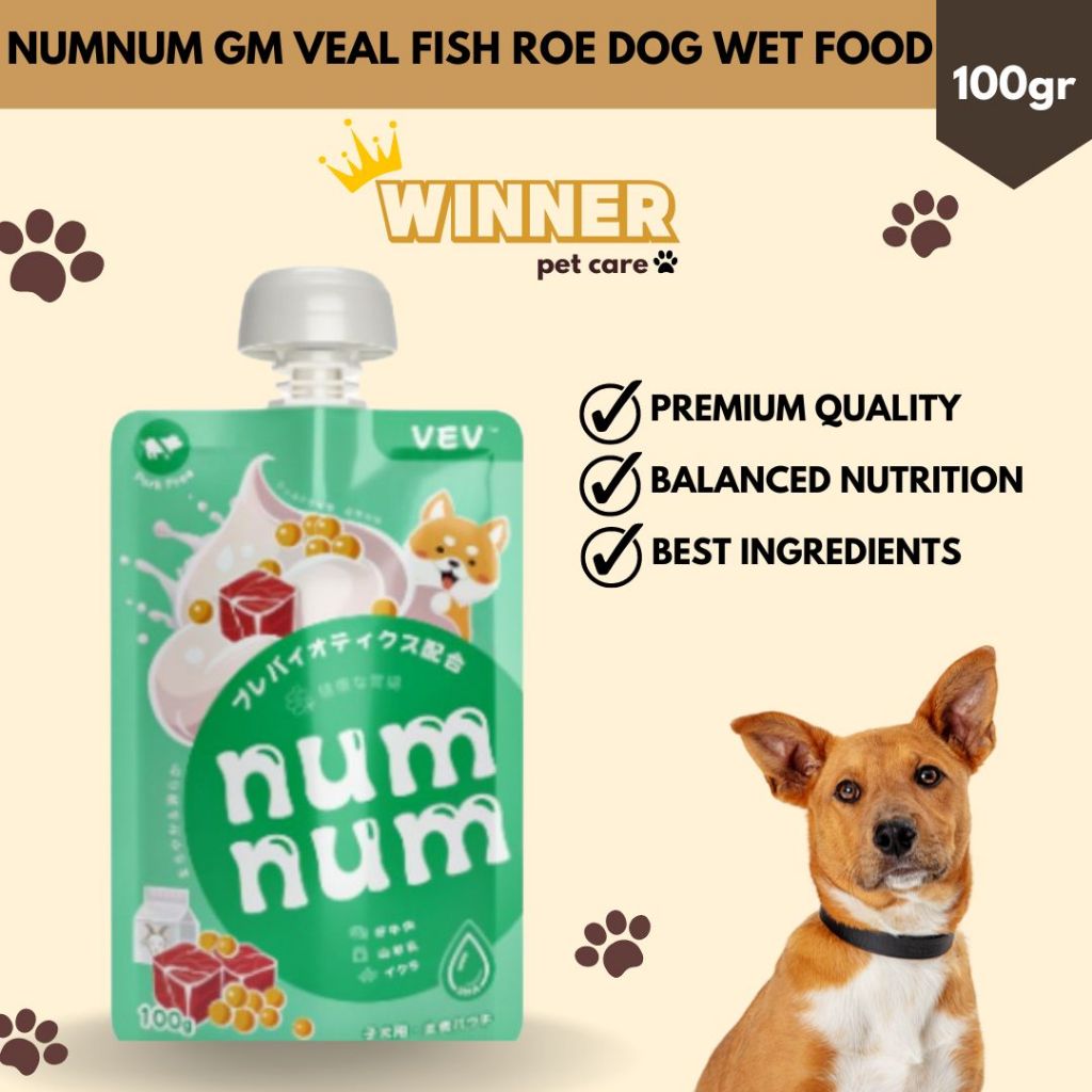 Jual NumNum Goat Milk Veal Fish Roe Dog Wet Food 100gr | Shopee Indonesia
