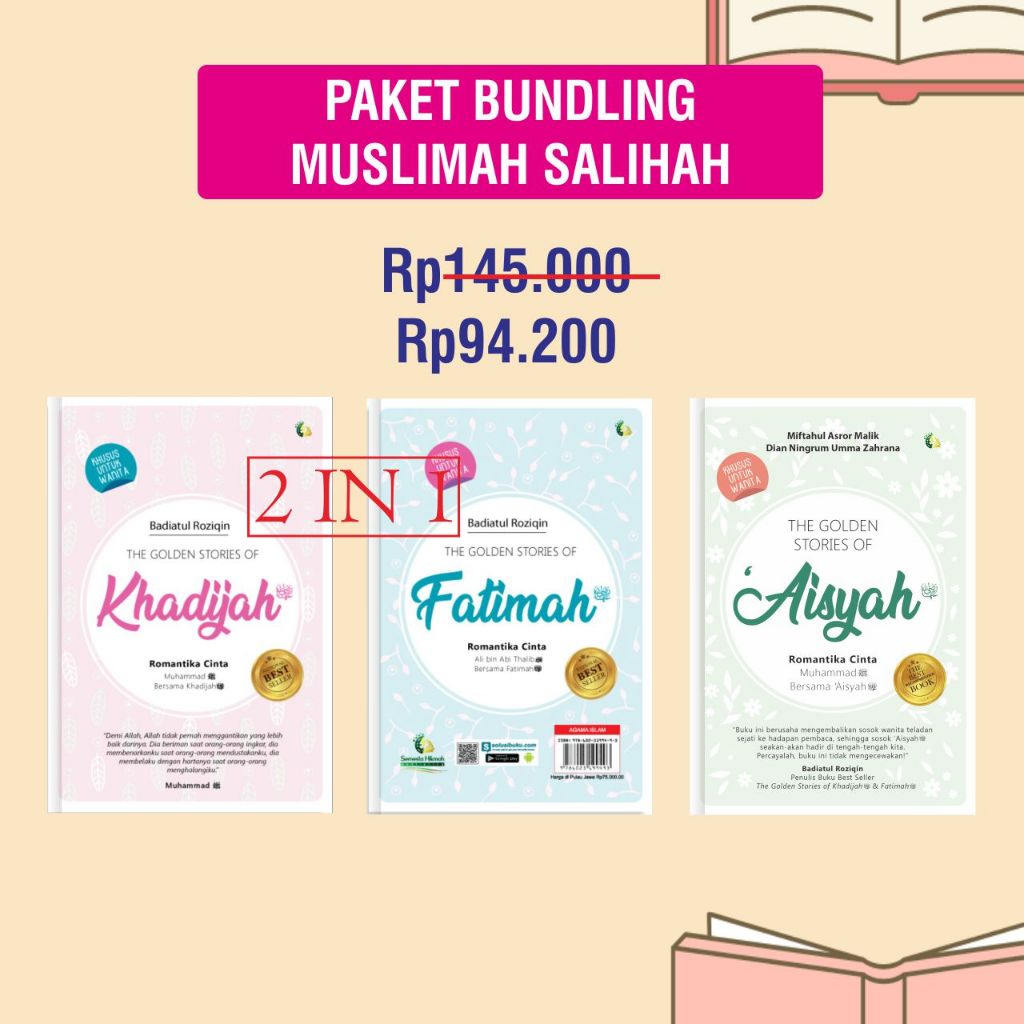 Jual BUNDLING Buku Muslimah : The Golden Stories of Khadijah dan ...