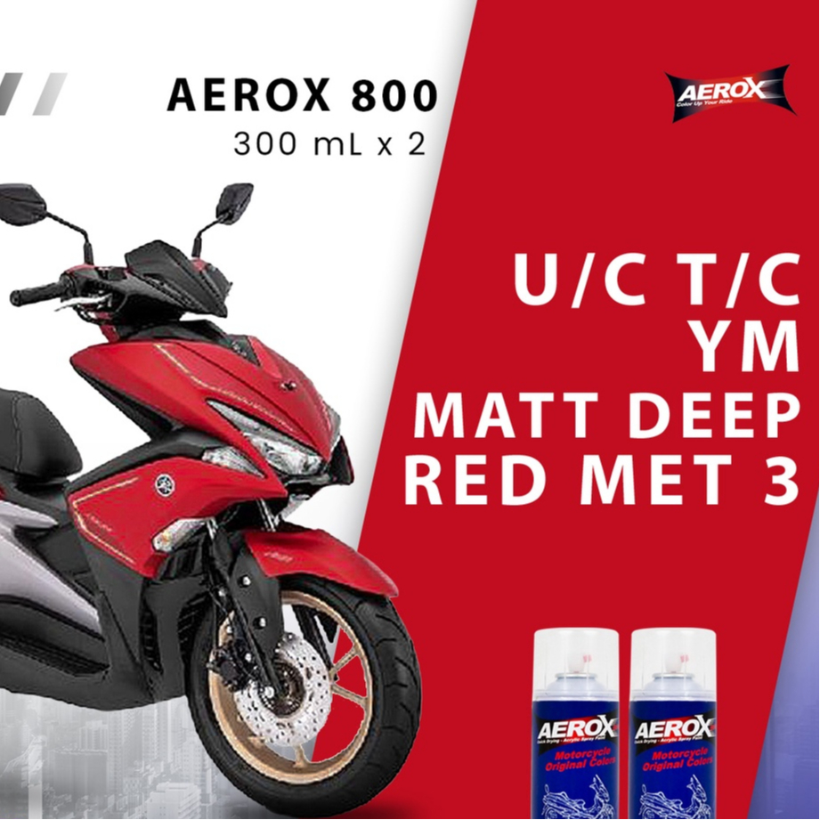 Jual Aerox 800 Cat Semprot - U/C T/C Yamaha Motor Matt Deep Red Met 3 ...