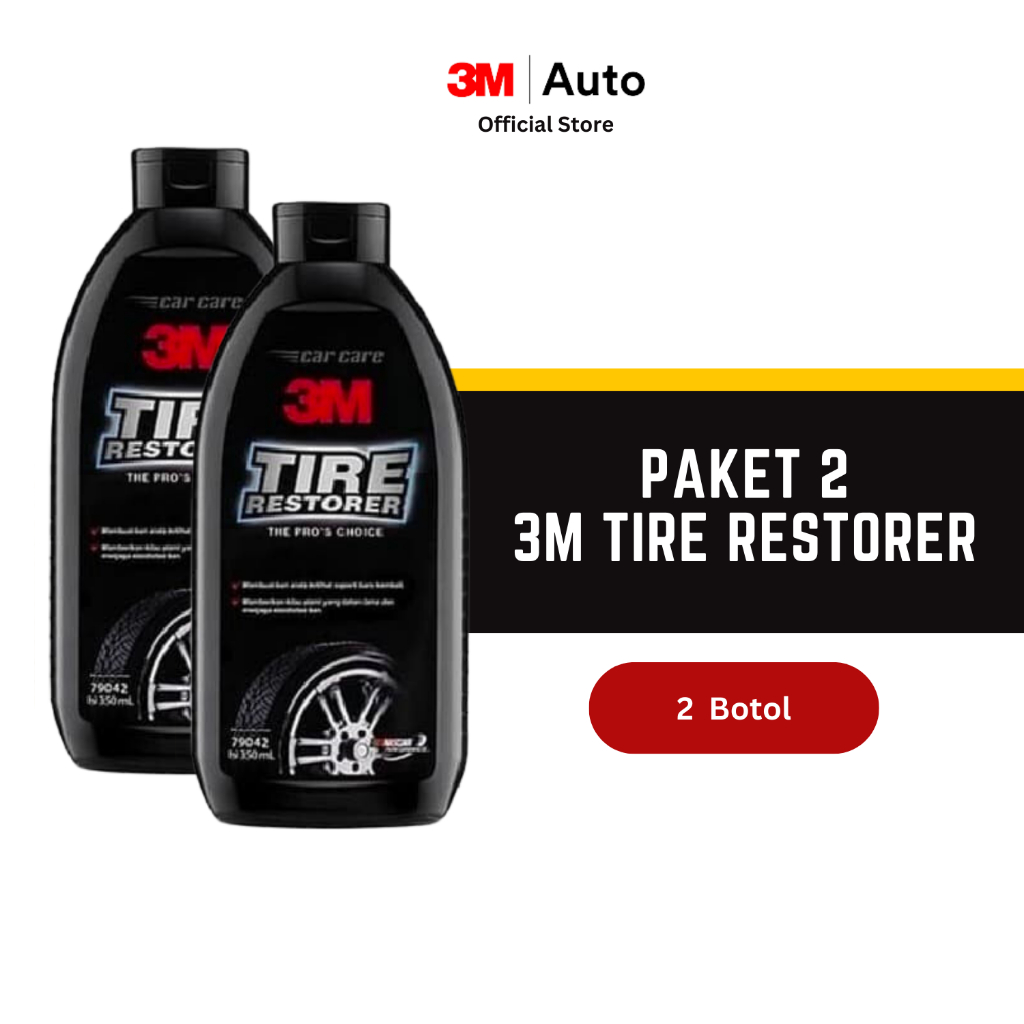Jual 3M Paket 2 Botol - 3M 79042 Tire Restorer 350 ml - Semir Ban Mobil ...