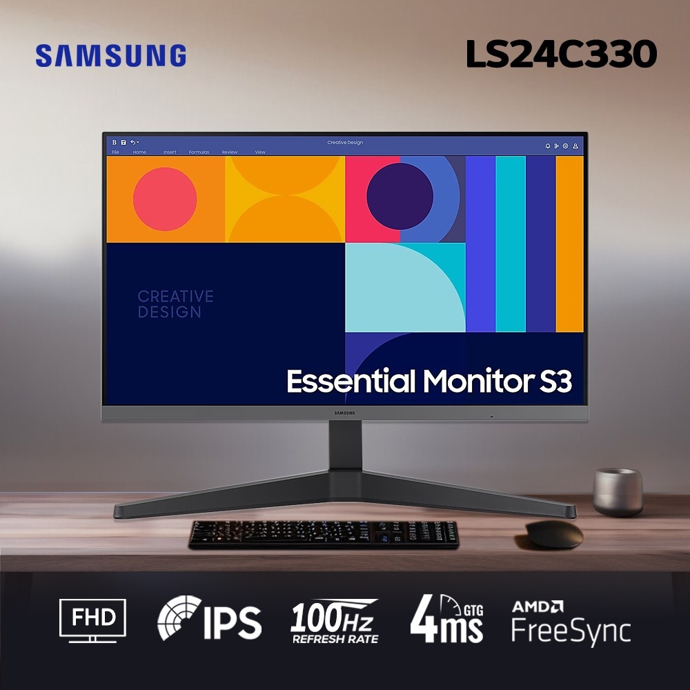 Jual Monitor Samsung LED 24" 24C330 FHD (IPS, 100Hz, FreeSync, Bezel ...