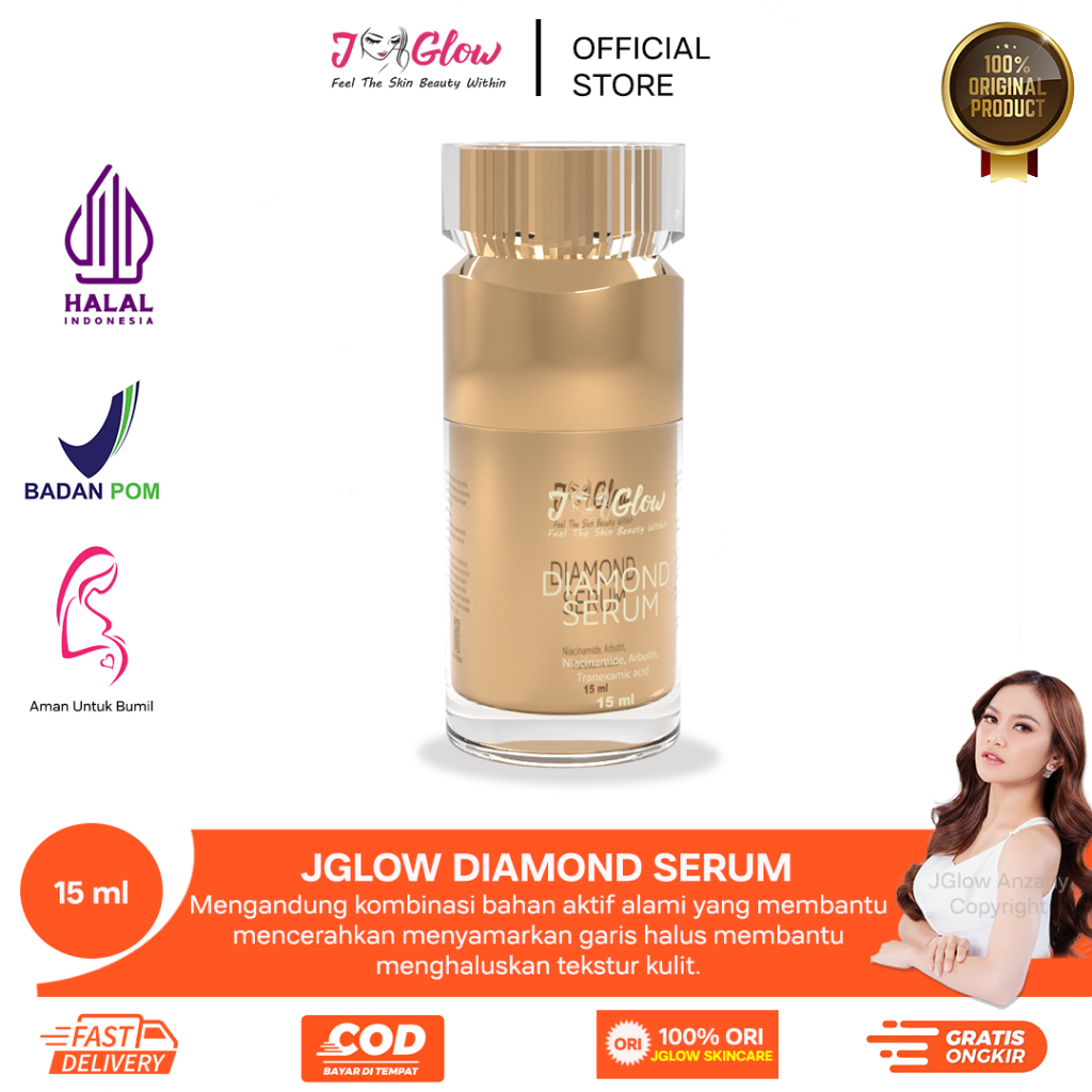 Jual JGLOW Premium Diamond Serum | Membantu Kulit Menjadi Glowing dan Lembab | Shopee Indonesia