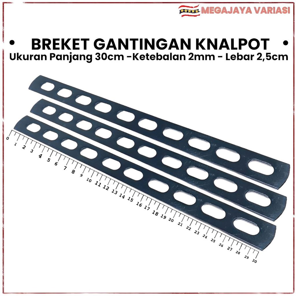 Jual Breket plat bolong Bracket lampu breket gantungan knalpot tebal ...