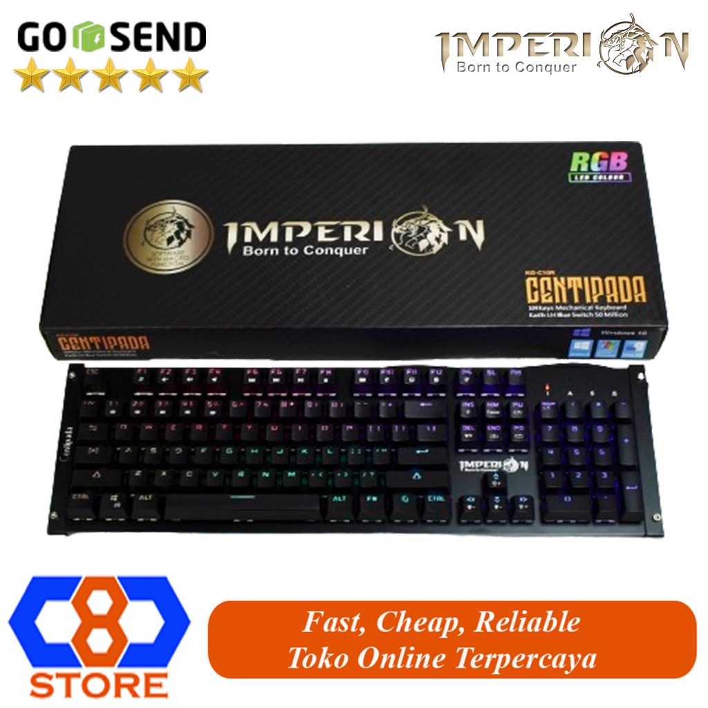 Jual KEYBOARD MECHANICAL IMPERION CENTIPADA KG-C10R GAMING MECHANICAL ...