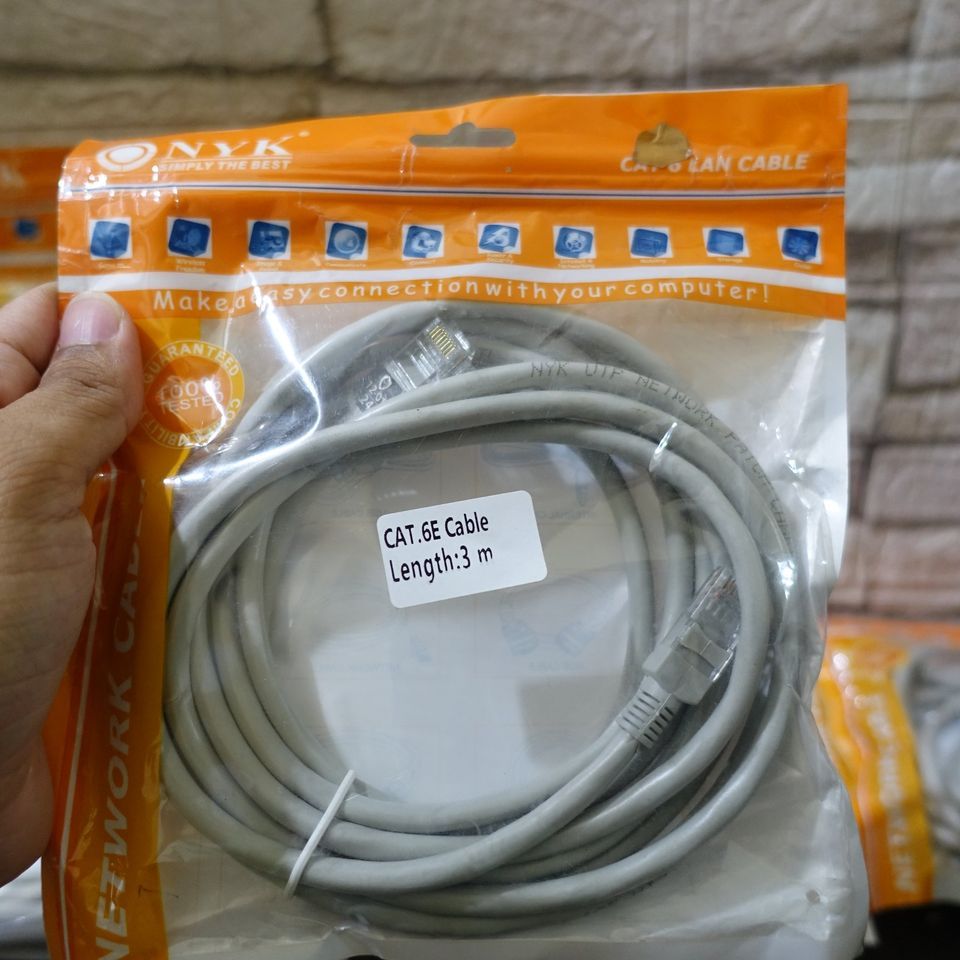 Jual Kabel LAN RJ-45 CAT 6E berbagai ukuran | Tersedia ukuran 1.5M, 3M ...