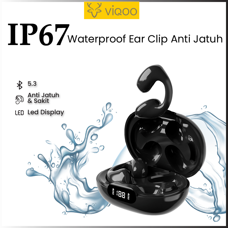 Jual 【COD】Viqoo OWS Open Ear Headphone Binaural Noise Reduction ...