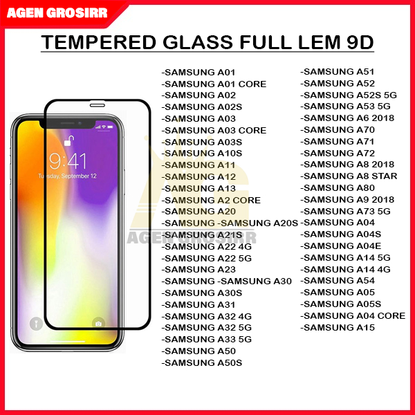 Jual AG-TEMPERED GLASS 9D SAMSUNG A01 A01 CORE A02 A02S A03 A03 CORE A03S A04 A04E A04S A10 A10S ...