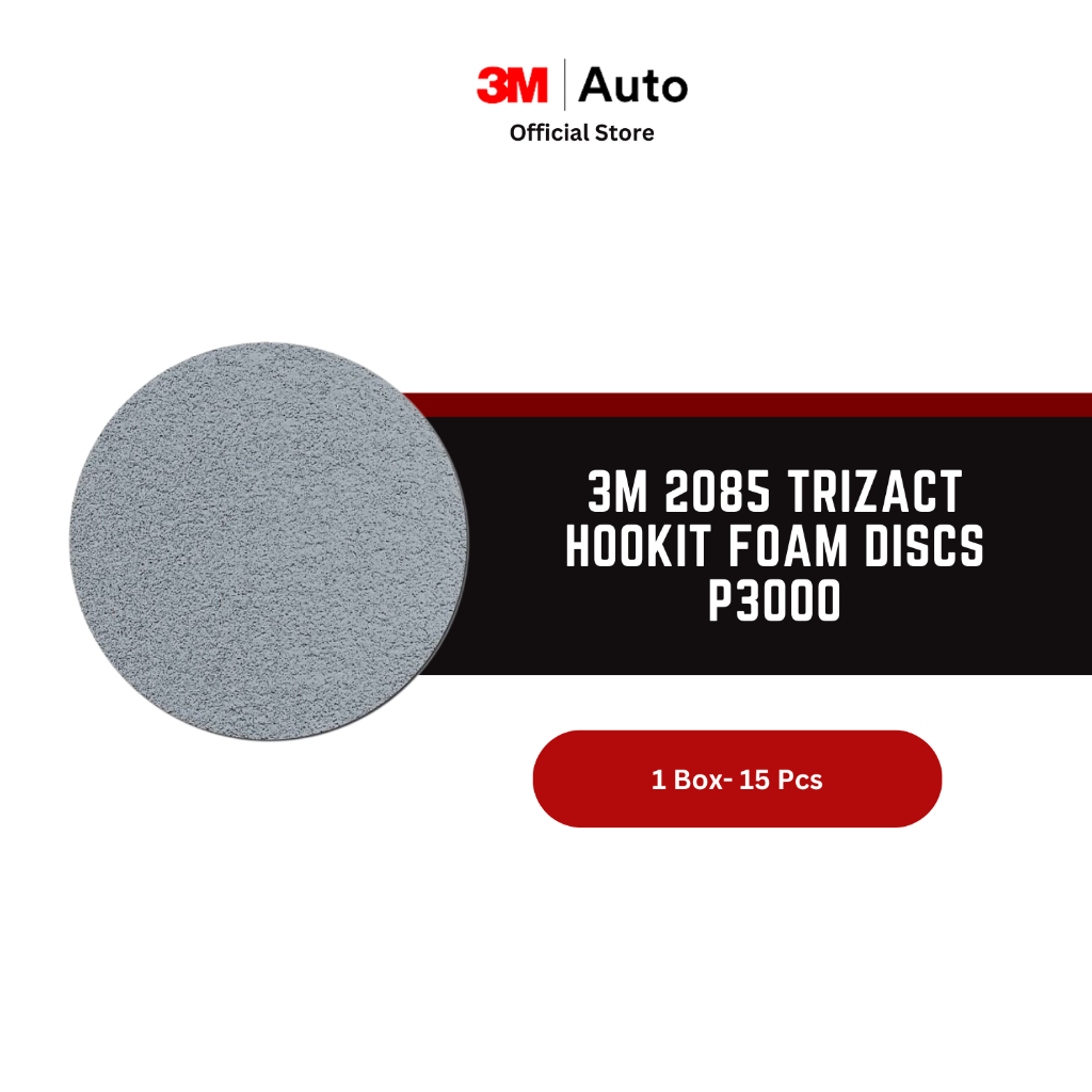 Jual 3M 2085 Trizact Hookit Foam Discs P3000 1 Box isi 15 pcs - Amplas ...