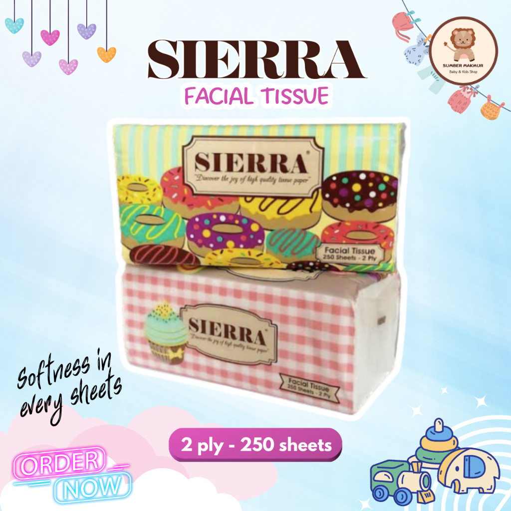 Jual SIERRA FACIAL TISSUE 250 SHEETS / TISU WAJAH 2 PLY / TISU KERING ...