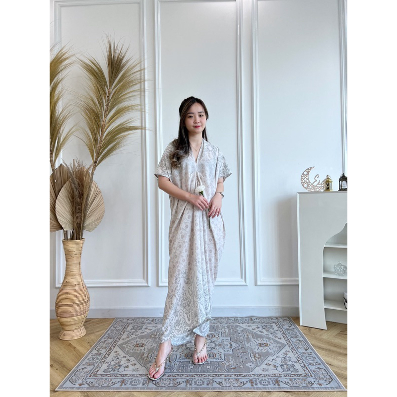 Jual Elevenclothing Kaftan Long Dress Panjang Kaftan Simple Motif
