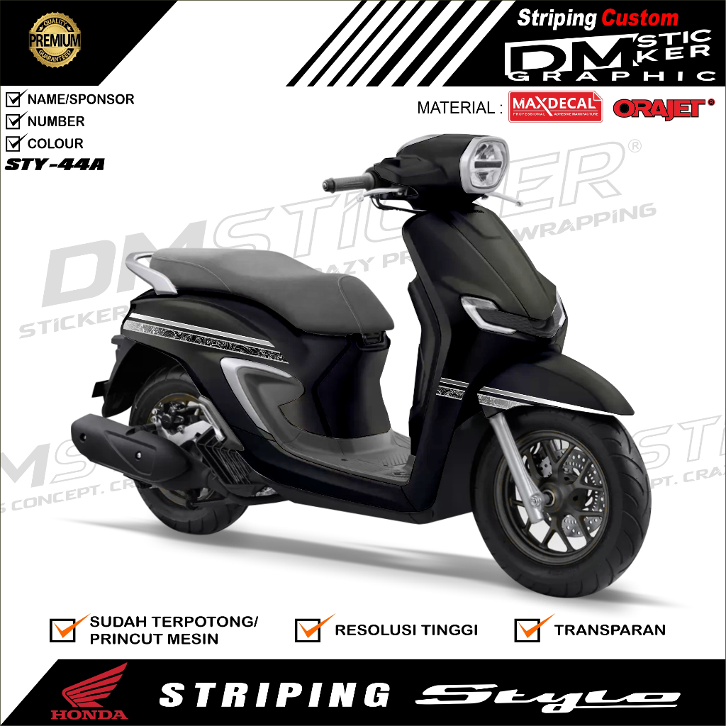 Jual STIKER MOTOR HONDA STYLO - STRIPING TRANSPARAN STYLO 160 CLASIC ...