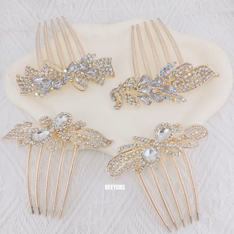 Jual Bridal Rhinestone Hair Comb / Sirkam Pengantin Permata Vintage ...
