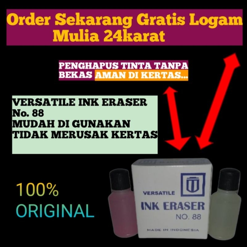 Jual PENGHAPUS TINTA ORIGINAL VERSATILE INK ERASER NO 88 | Shopee Indonesia