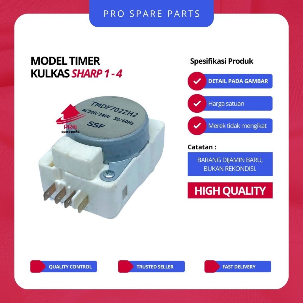 Jual Timer Kulkas Model SHARP 1-4 / Defrost Timer - Sparepart Penanda ...