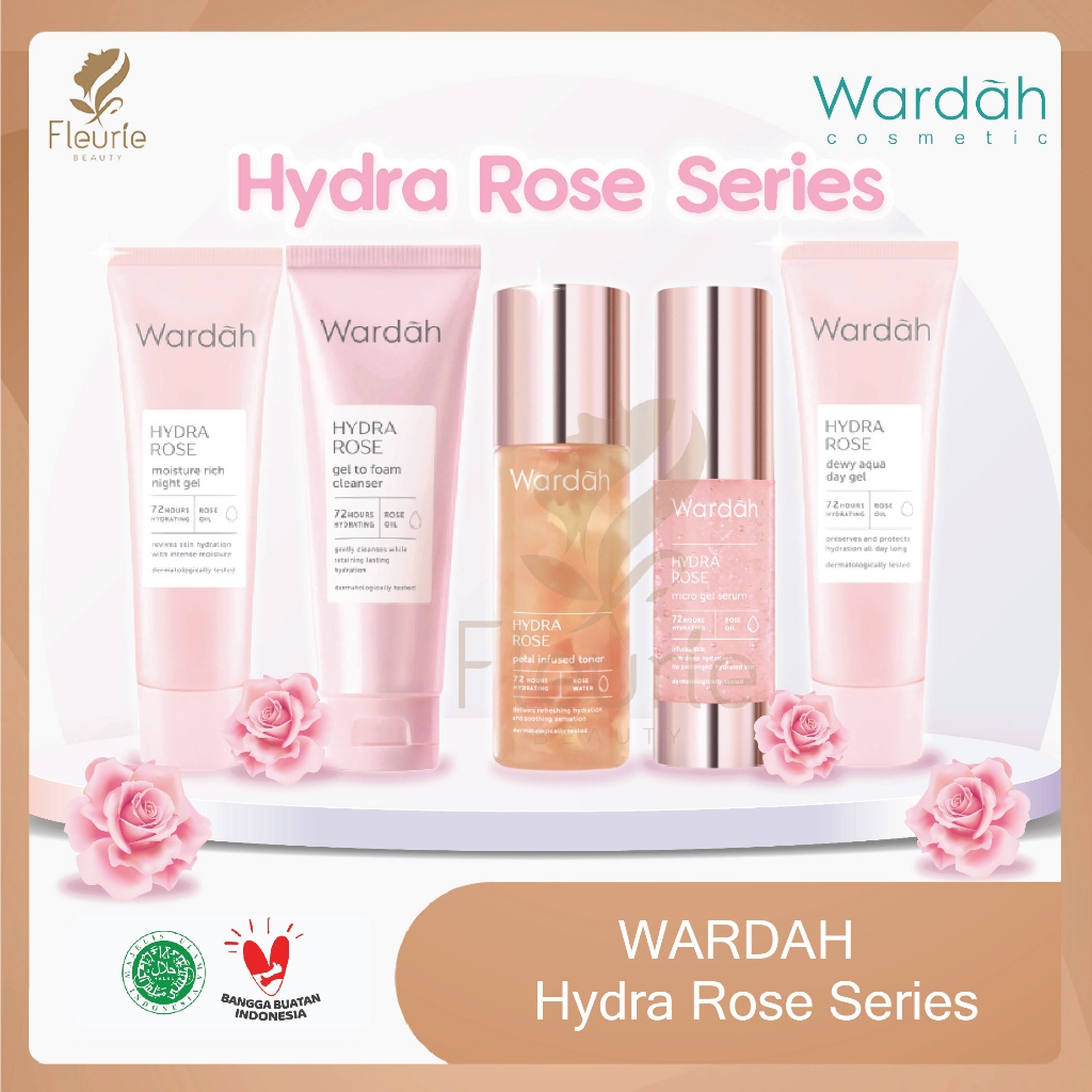 Jual WARDAH Hydra Rose Skincare Series - Wardah Micro Gel Serum / Dewy ...