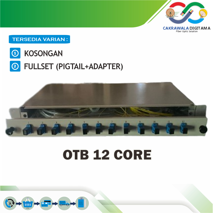 Jual OTB 12 core Kosongan / Komplit (12 adapter biru + pigtail ...